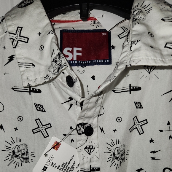 The San Frisco Jeans Co | Shirts | Nwt Sf Jeans Shirt With Skulls ...